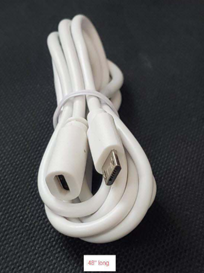 48" Micro USB Charger Extension Cable